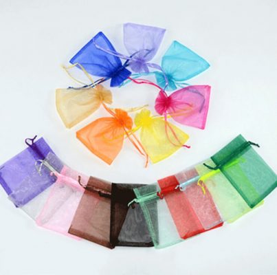 Customized Colors Customized Size Drawstring Organza Pouch Gift Bags ...