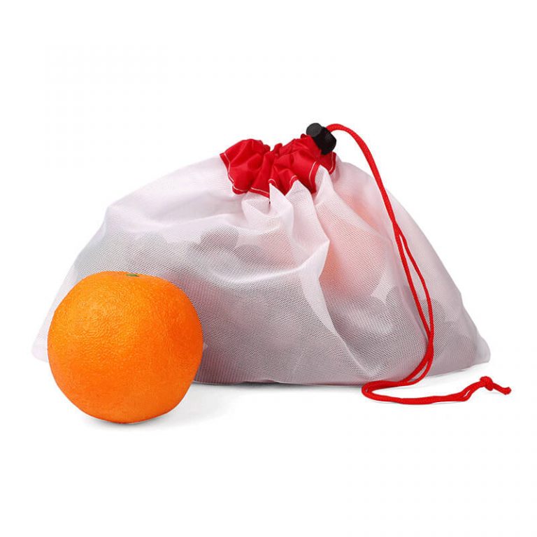 Custom Produce Black Rope Reusable Nylon Mesh Kitchen Fruits Food ...