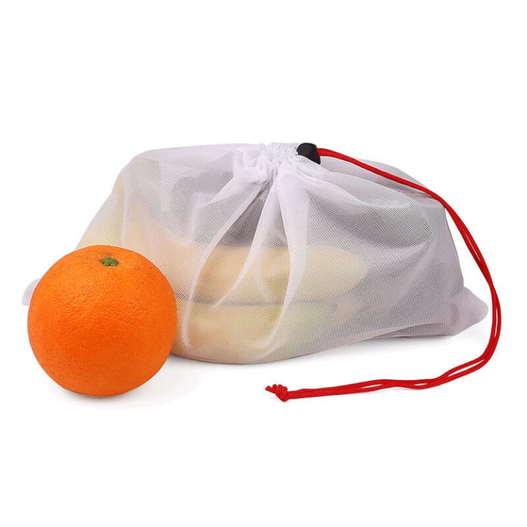 Custom Produce Black Rope Reusable Nylon Mesh Kitchen Fruits Food ...